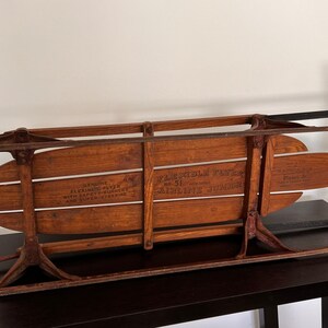 Vintage 1935 FLEXIBLE FLYER SLED, S.L Allen airline Junior Wood Sled ...