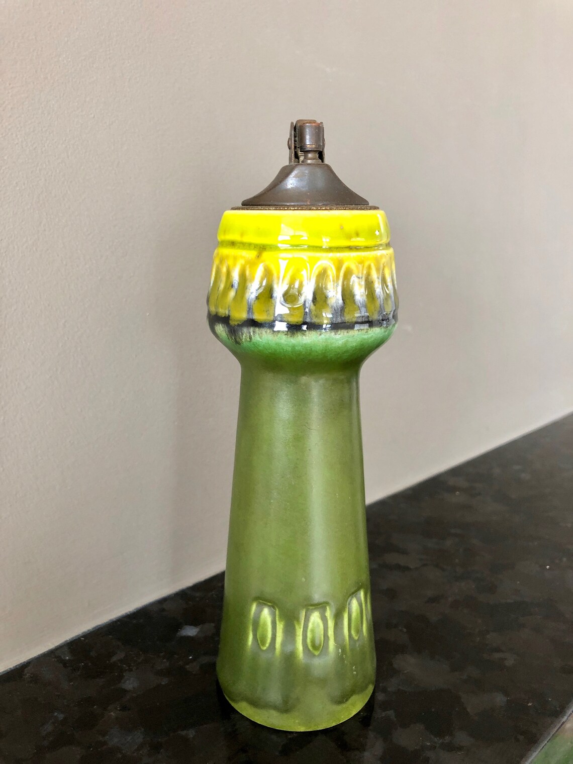 Vintage MID CENTURY LIGHTER Tall Green Ceramic 1960s Lighter - Etsy Canada