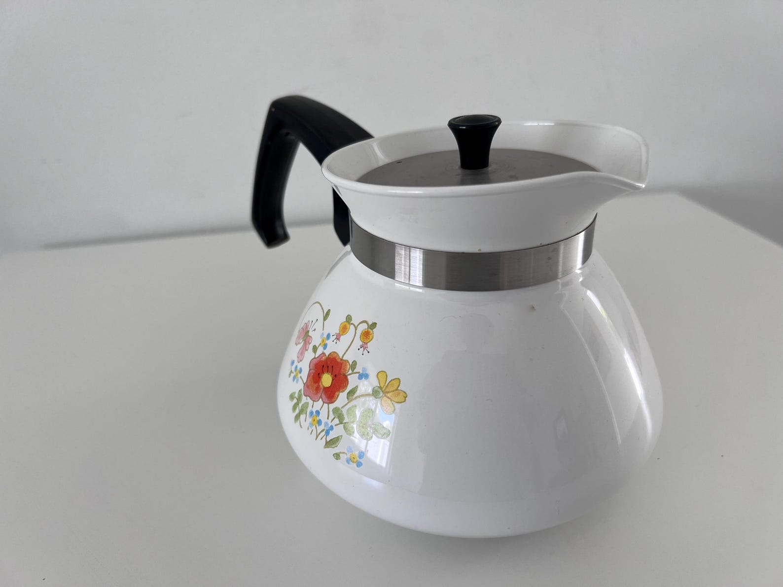 Vintage Corning Ware Teapot: 6-cup, Blue Cornflower or Wildflowers - Etsy