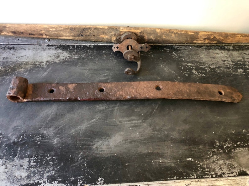 Vintage HAND FORGED BARN Hinge Primitive Old Heavy 1800s Barn - Etsy