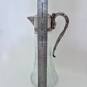 Vintage PRESSED GLASS EWERS Decanter, Your Choice! Cut Glass W/ Silver ...