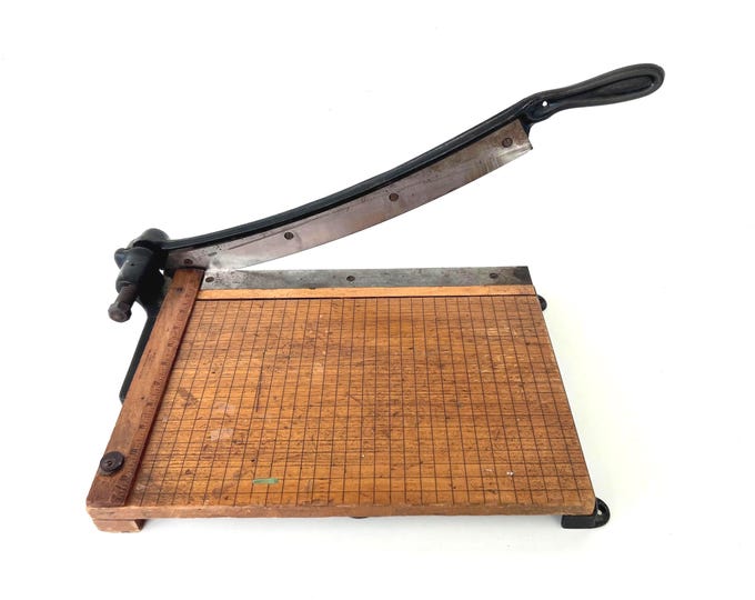 Antique Milton Bradley Paper Cutter: Industrial Office Decor - Etsy