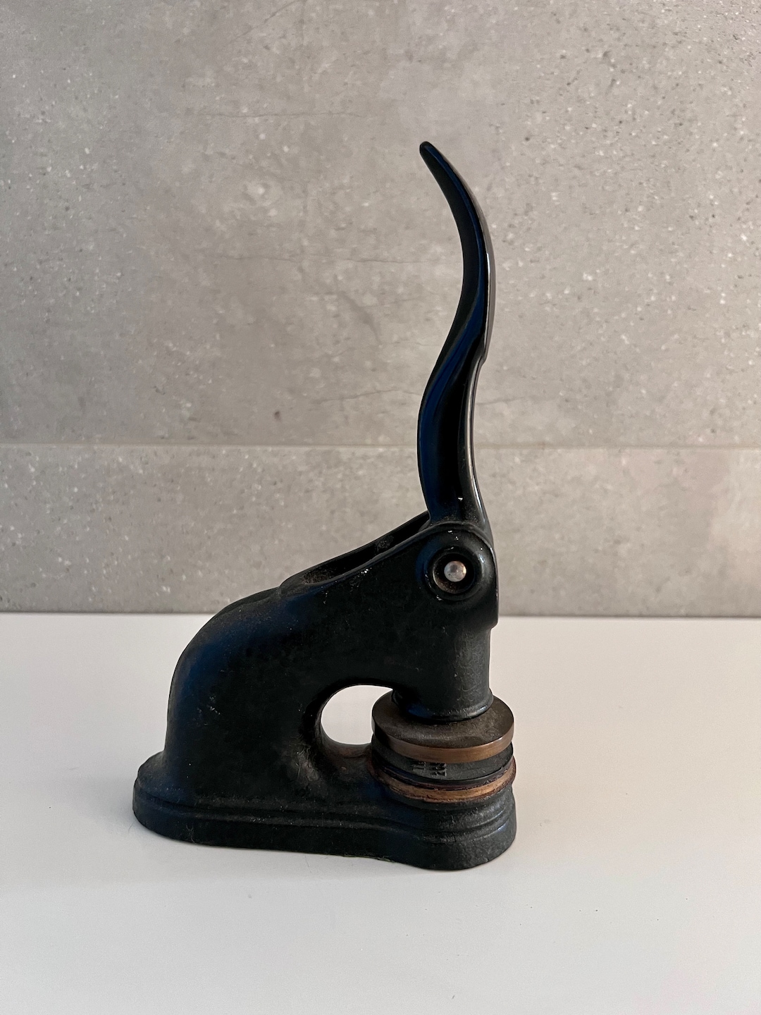 Vintage CAST IRON STAMP Embosser, Hand Stamp / Seal Press, Early 1900s ...