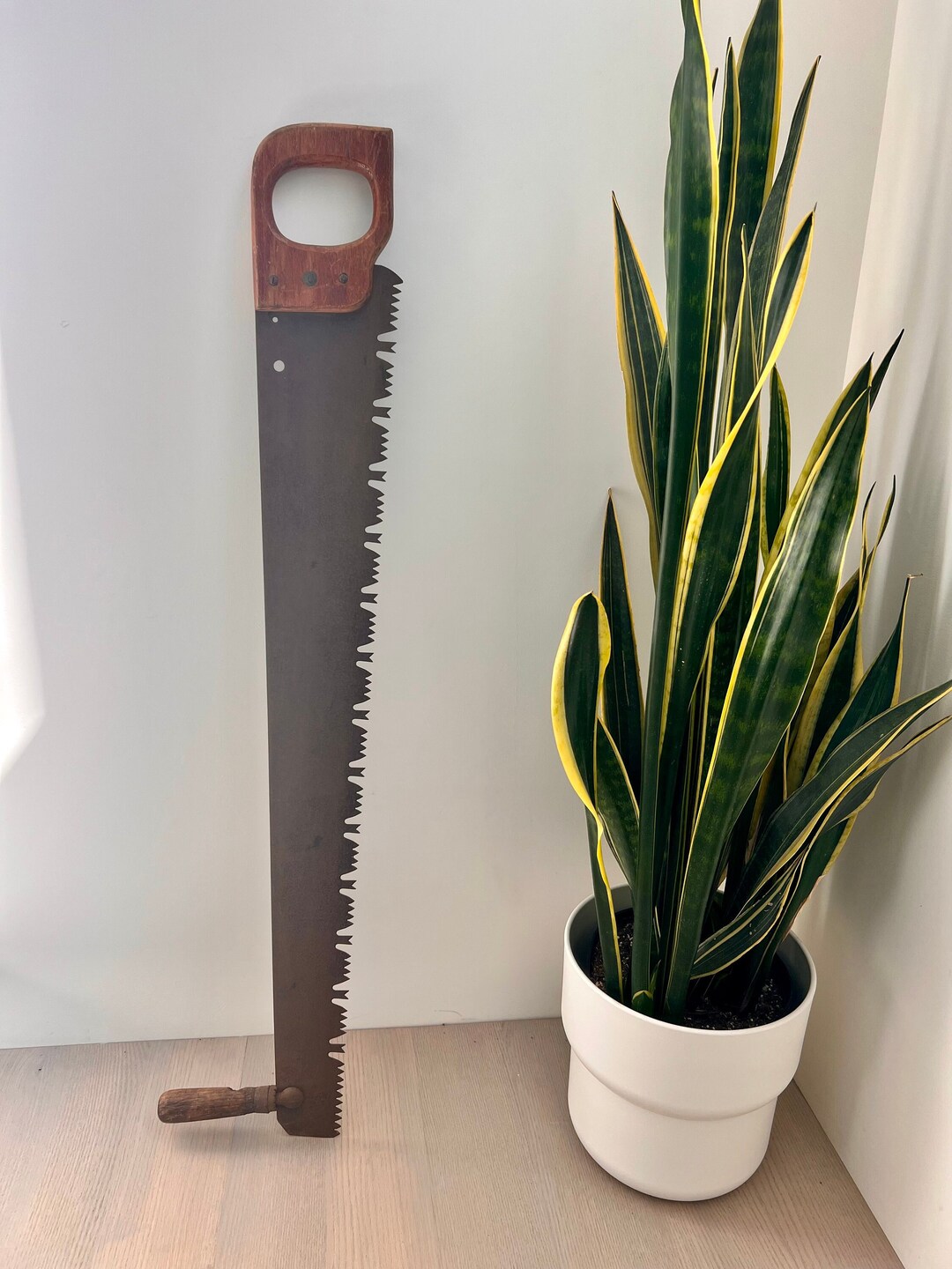 Vintage Large 2 MAN HAND SAW, 43 Crosscut Logging Timber Saw, Farmhouse ...