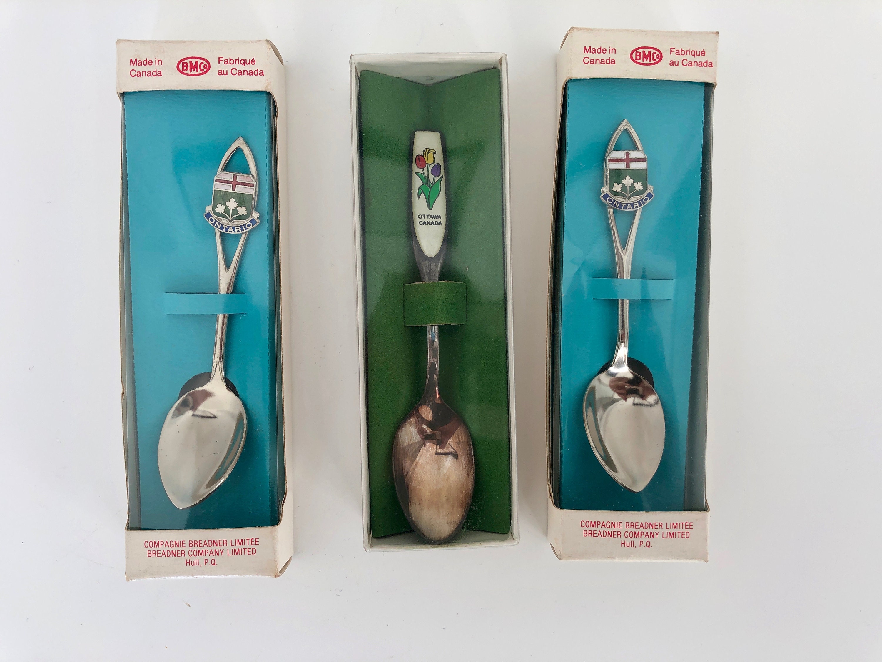 Vintage CANADA SOUVENIR SPOONS Ottawa & Ontario Commemorative - Etsy