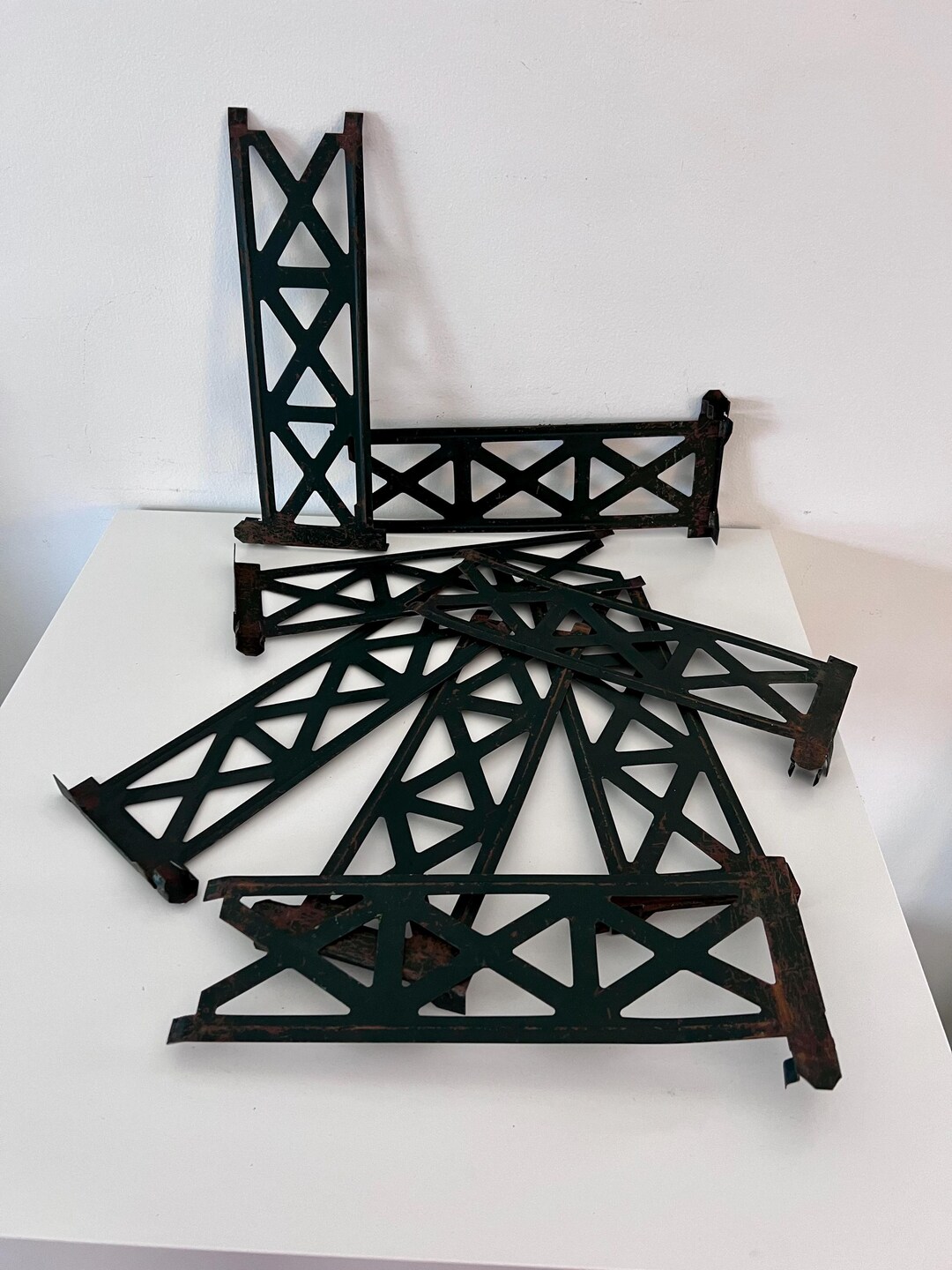 Vintage Model Train Pier Girders: Metal Bridge Crossings, 8 Sections - Etsy
