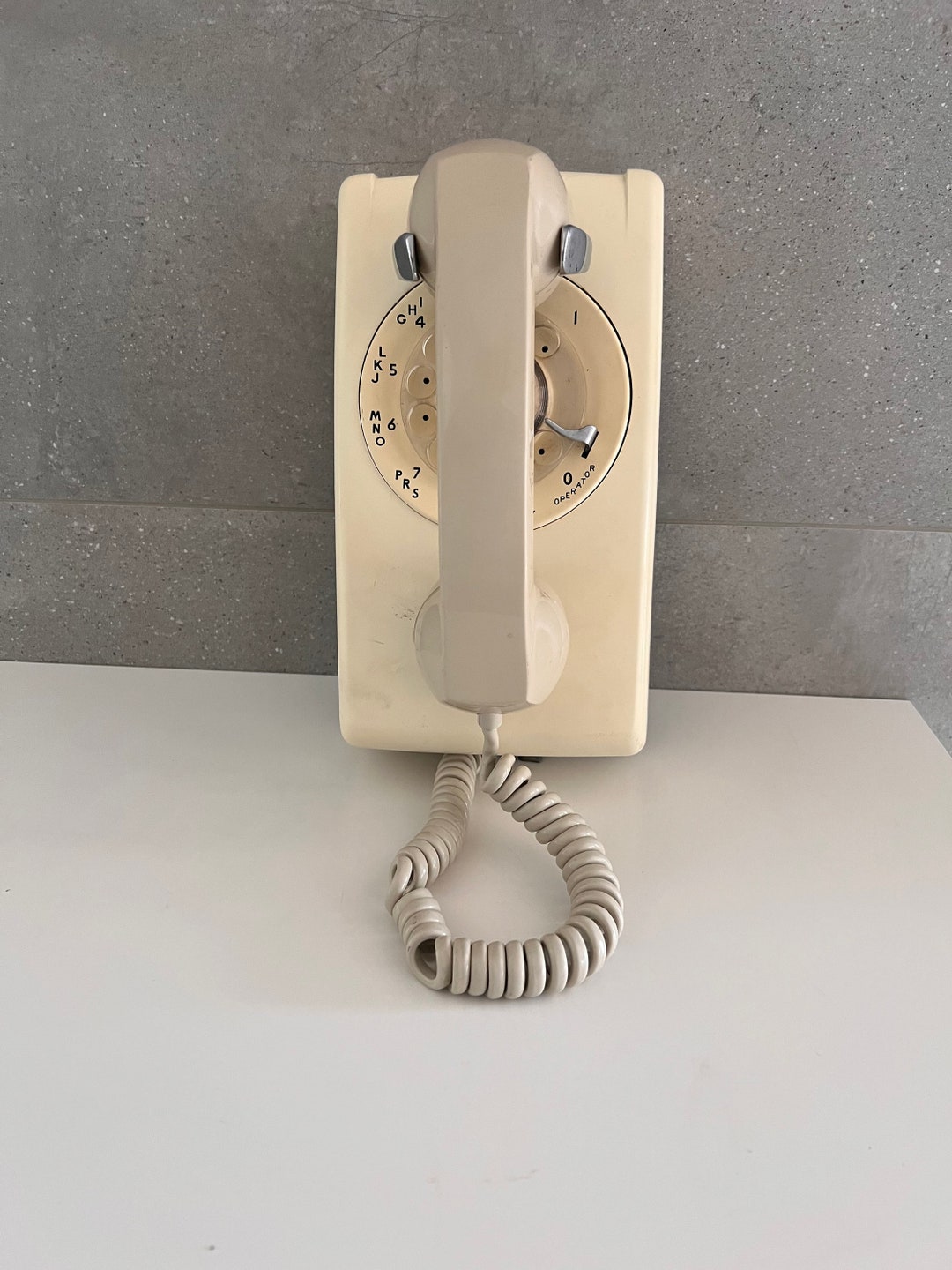 Vintage Cream Rotary Dial Wall Phone: Bell System Western Electric - Etsy