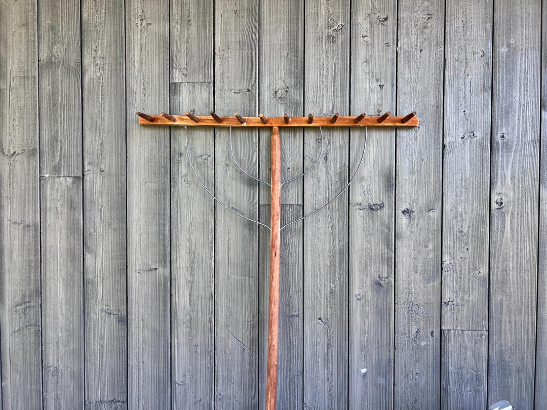 Antique Wooden Hay Rake: 71" Rustic Farmhouse Decor, Early 1900s - Etsy