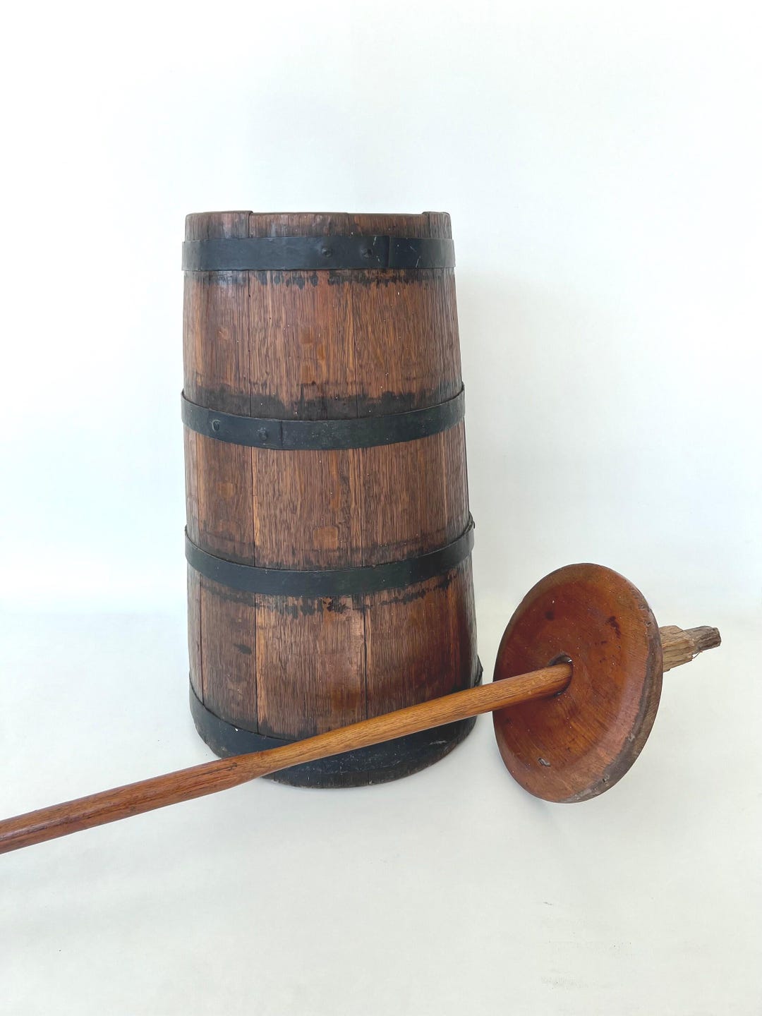Vintage Wood Butter Churn With Plunger: Rustic Farmhouse Decor - Etsy