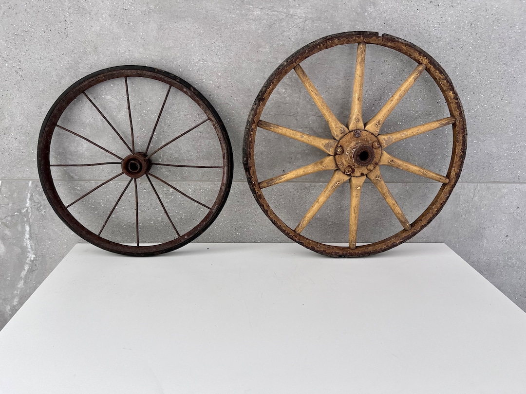 Vintage RUSTIC CART WHEELS, Your Choice, Wood or Ironspokes, Early ...