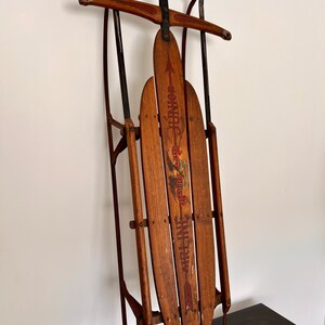 Vintage 1935 FLEXIBLE FLYER SLED, S.L Allen airline Junior Wood Sled ...