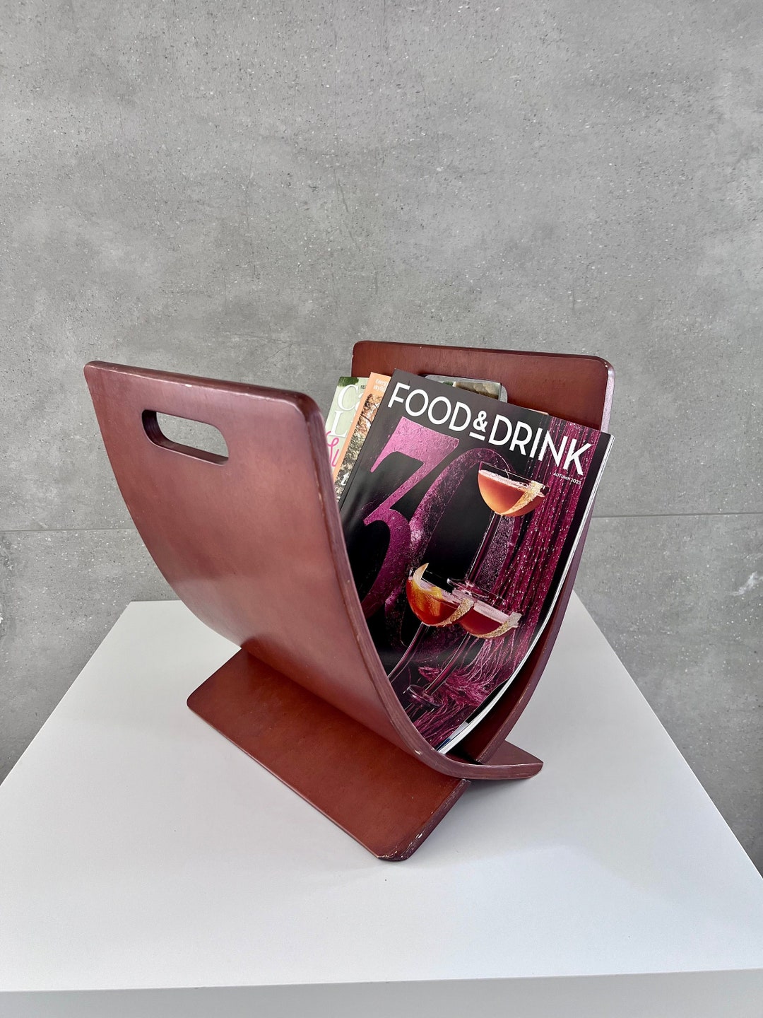 Vintage Mid-century MODERN MAGAZINE STAND, Bentwood Design, Danish ...