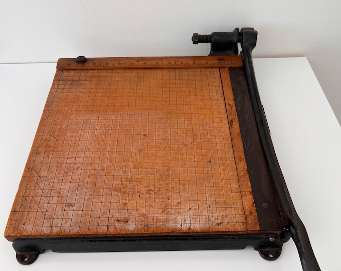 Vintage PAPER CUTTER, Milton Bradley Company Large Paper Trimmer ...