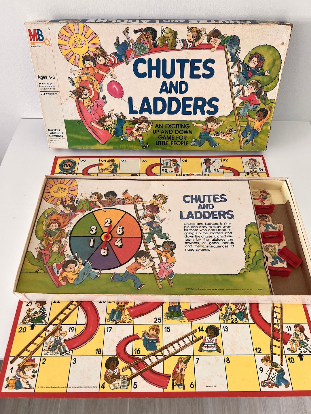 Vintage 1978 Chutes and Ladders Game: Milton Bradley Children's Board ...