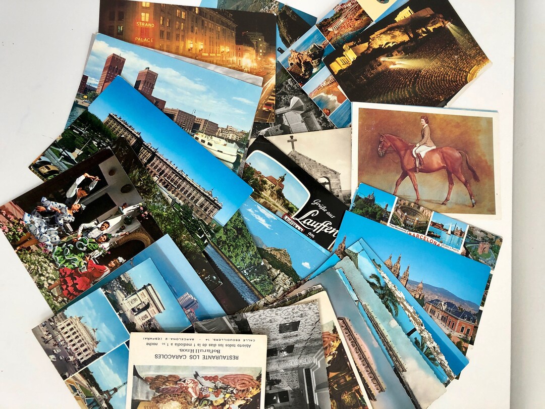 Vintage EUROPE POSTCARDS, Random Unused '60s '70s Europe, Travel Pack ...