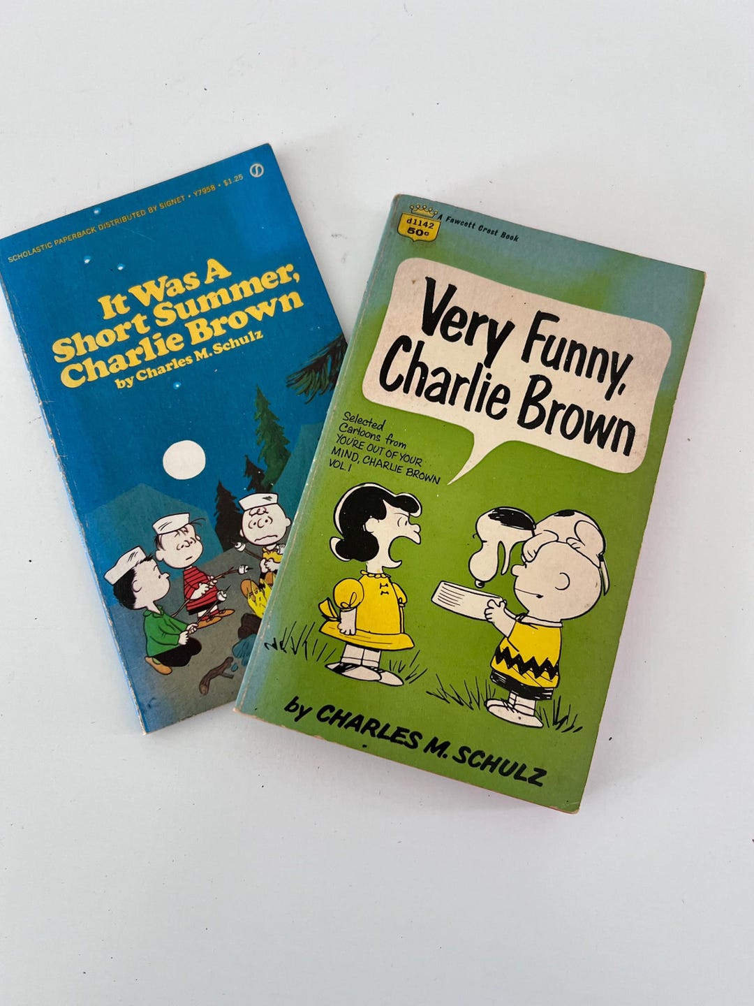 Vintage 1950s/70s CHARLIE BROWN BOOKS, Very Funny Charlie Brown & Was A ...