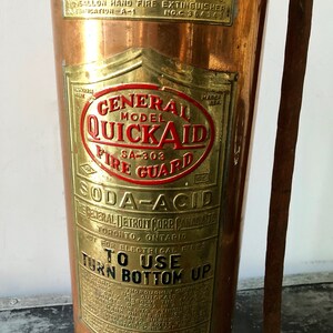 Vintage Brass COPPER FIRE EXTINGUISHER General Quick Aid Fire | Etsy