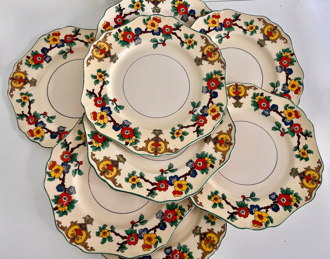 Vintage 1920s Minerva Verona Plate: John Maddock & Sons Royal Ivory ...