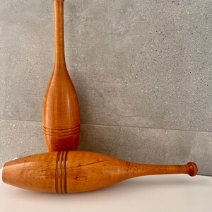 Vintage PAIR of EXERCISE PINS, Antique Wood Juggling Pins, 'indian ...