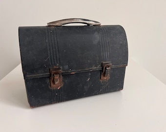 Vintage Worker Metal Lunch Box - Etsy