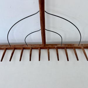 Antique Wooden Hay Rake: 71" Rustic Farmhouse Decor, Early 1900s - Etsy