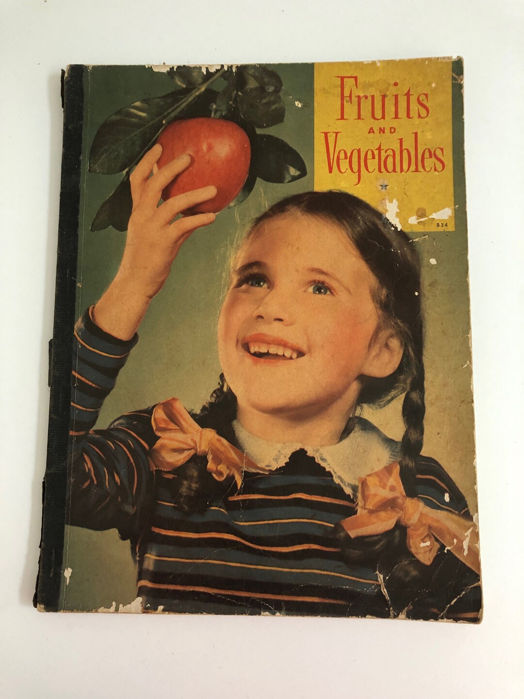 Vintage 1940 FRUITS and VEGETABLES BOOK, by Jane Dale, Children's Book ...