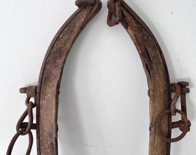 Vintage WEATHERED HORSE HAMES, Pair (2) of Horse Harness Gear, Early ...