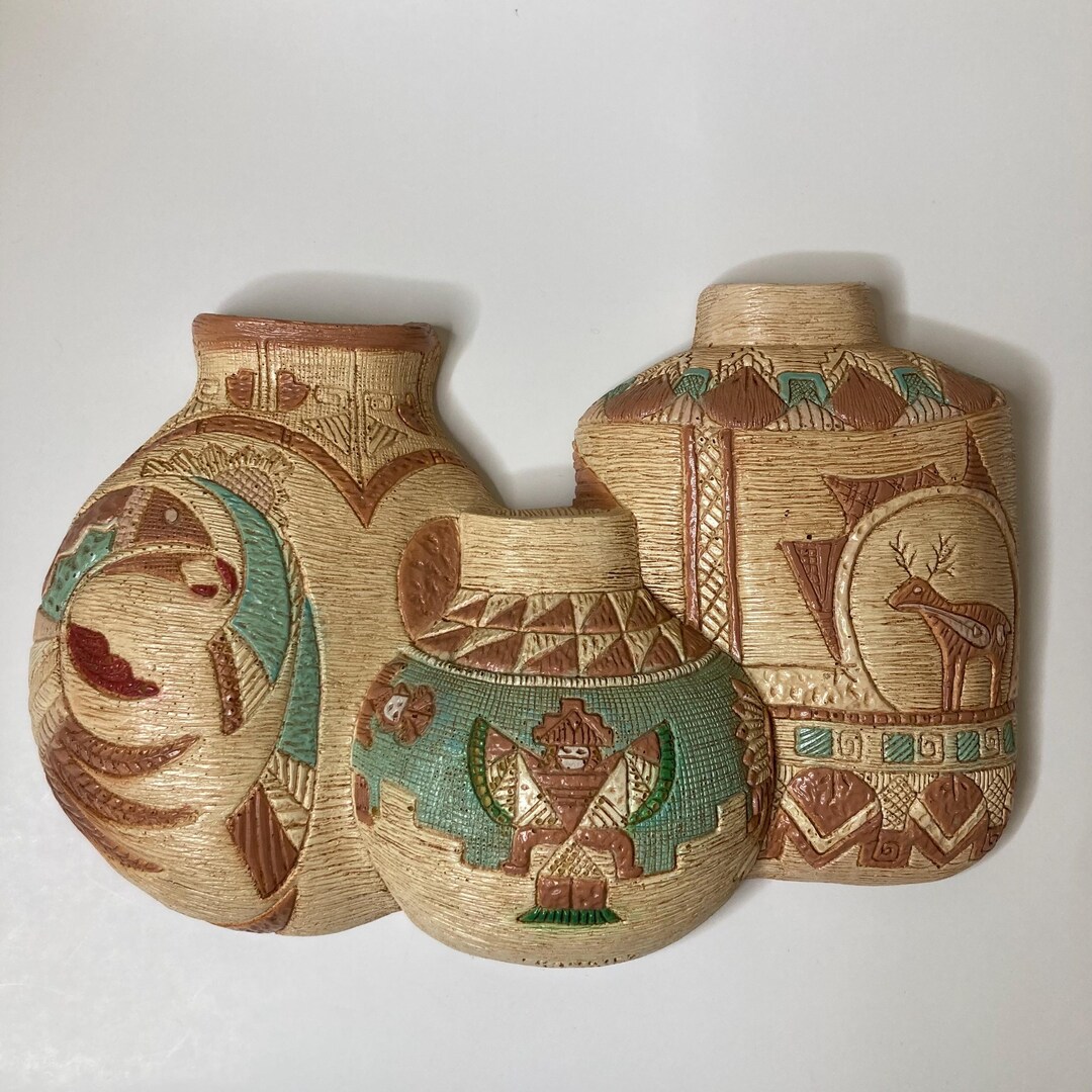 Vintage Southwestern Pottery Wall Art Frankies Designs - Etsy