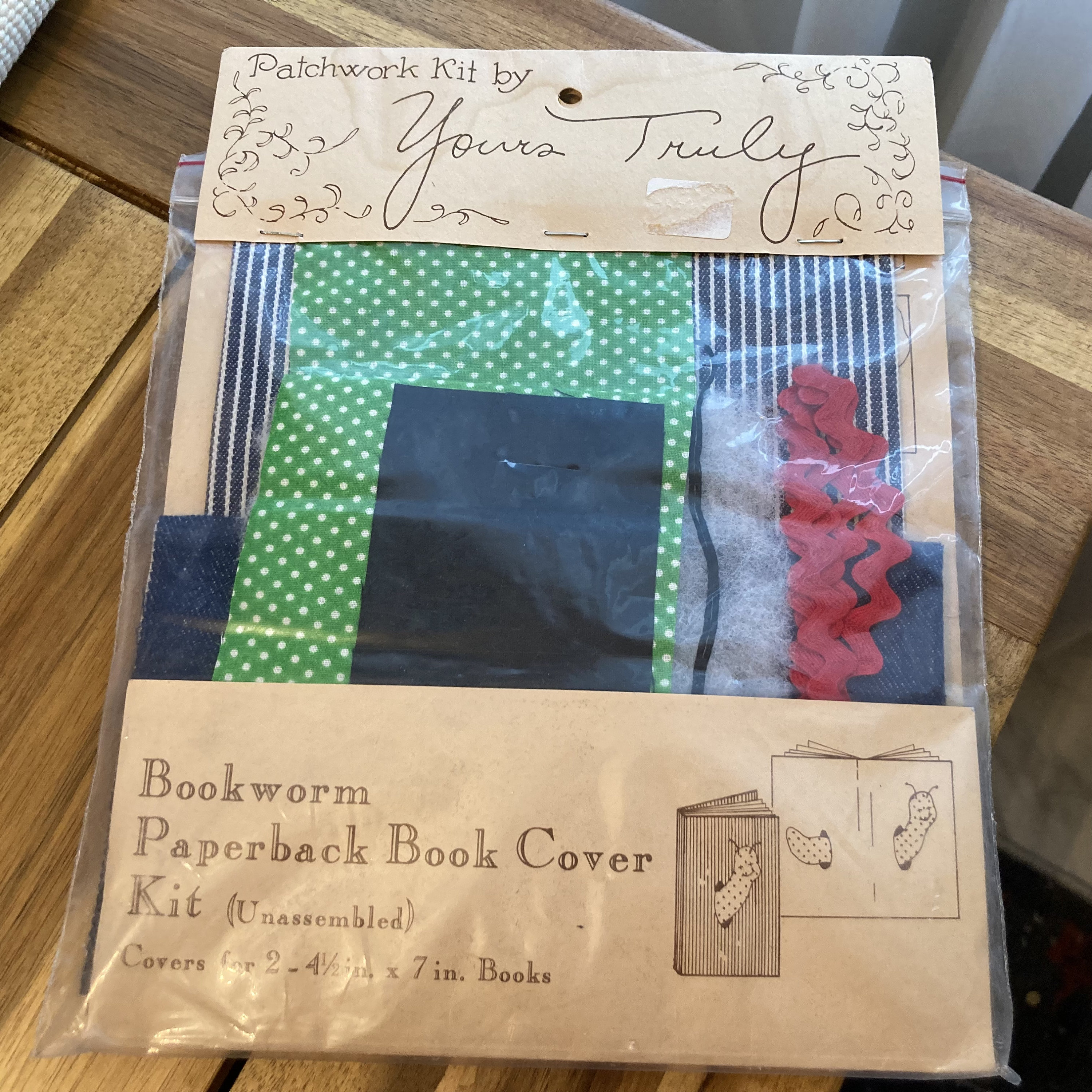 Vintage Book Cover Bookworm Kit - Etsy