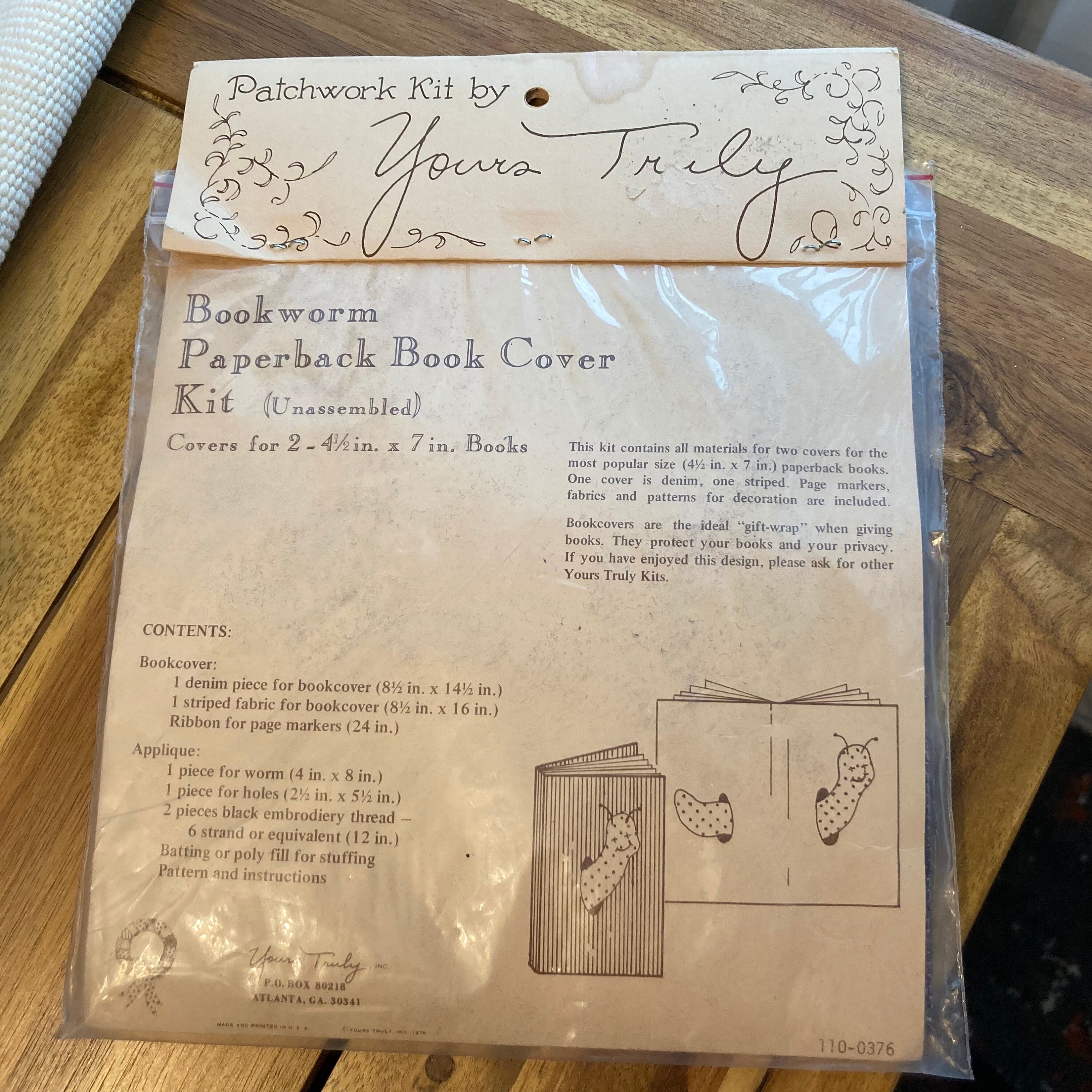 Vintage Book Cover Bookworm Kit - Etsy