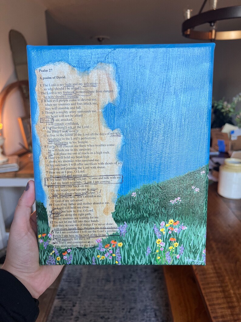 Psalm 27 Painting | Scripture Art, Office Decor, Home Decor - Etsy