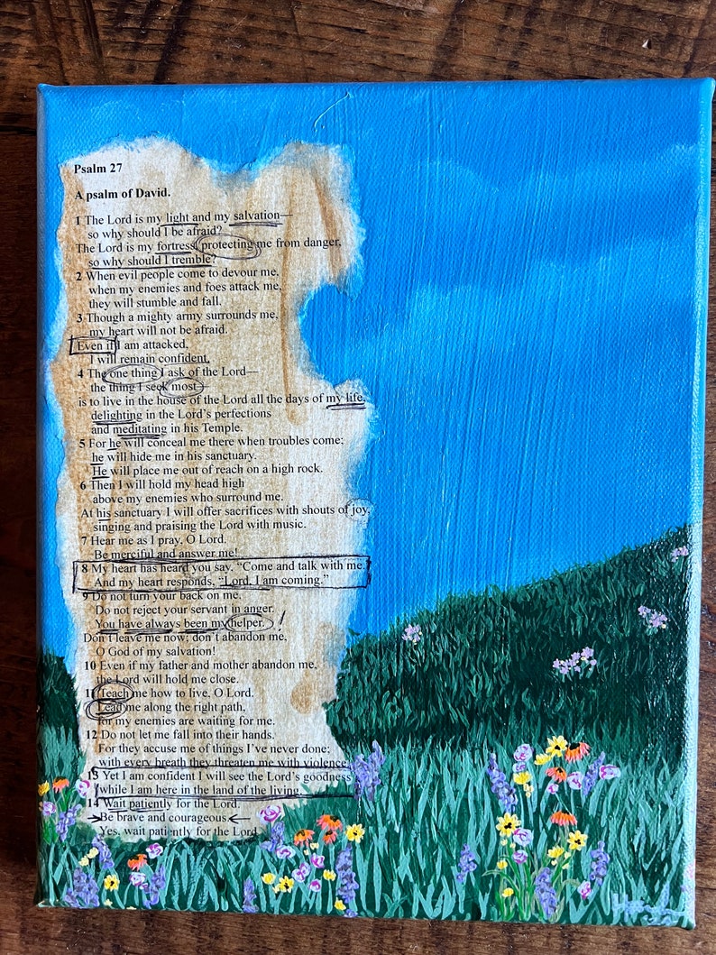 Psalm 27 Painting | Scripture Art, Office Decor, Home Decor - Etsy
