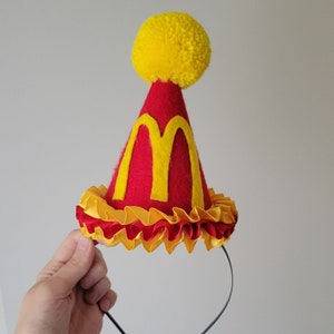 Made to Order Mcdonald's Themed Clown Hat 5 Inches - Etsy