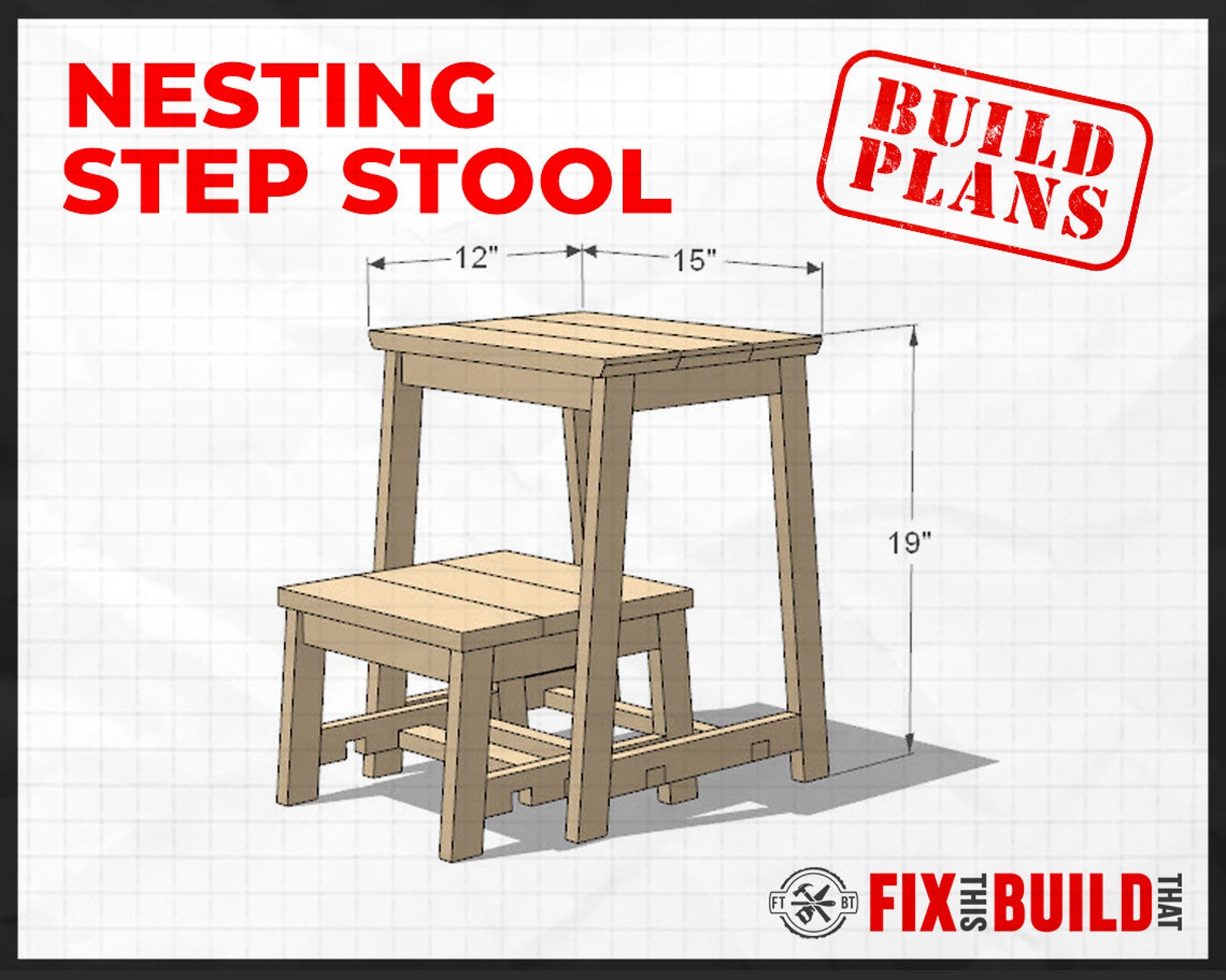3-in-1 Nesting Step Stool Plans - Etsy