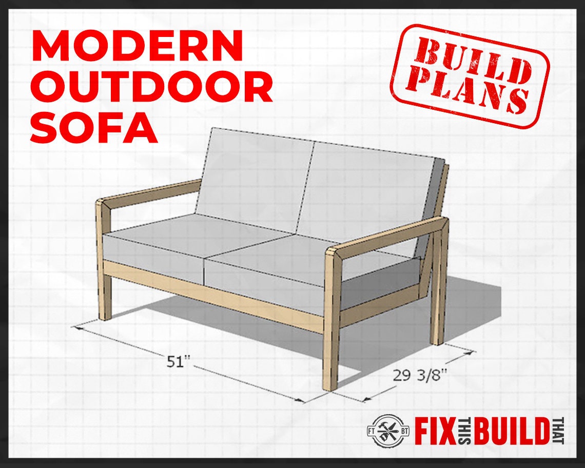 DIY Modern Sofa Plans - Etsy
