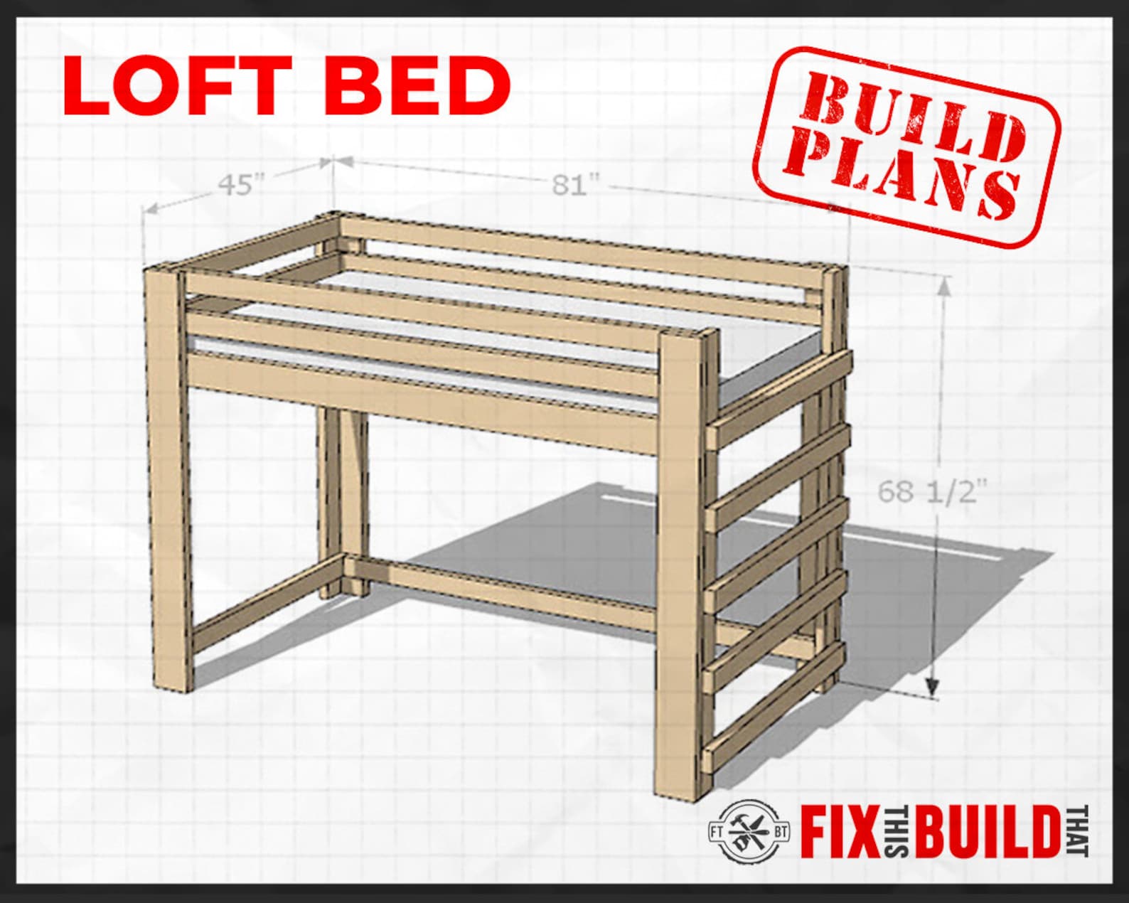 DIY Loft Bed Plans - Etsy