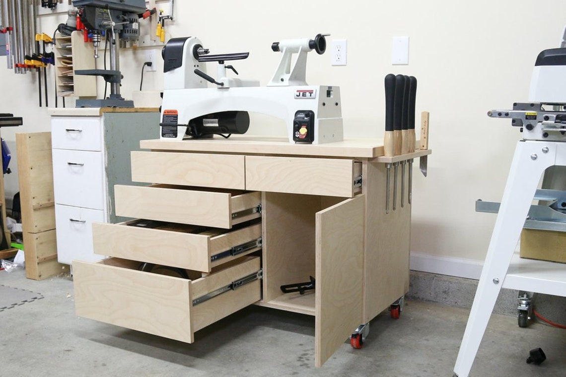 Wood Lathe Stand W/storage Plans - Etsy