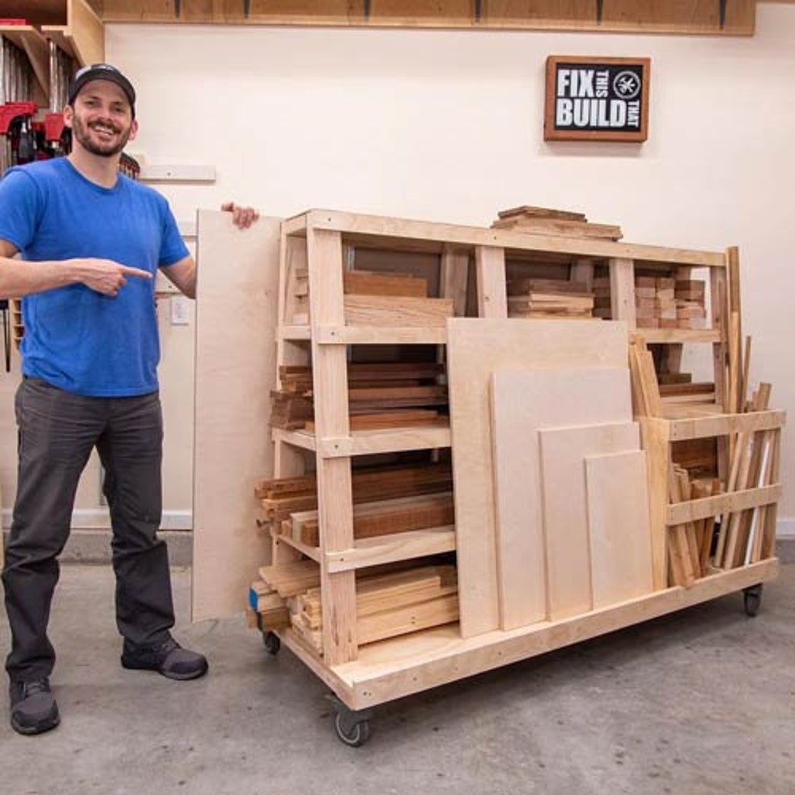 Mobile Wood Storage Cart Plans - Etsy