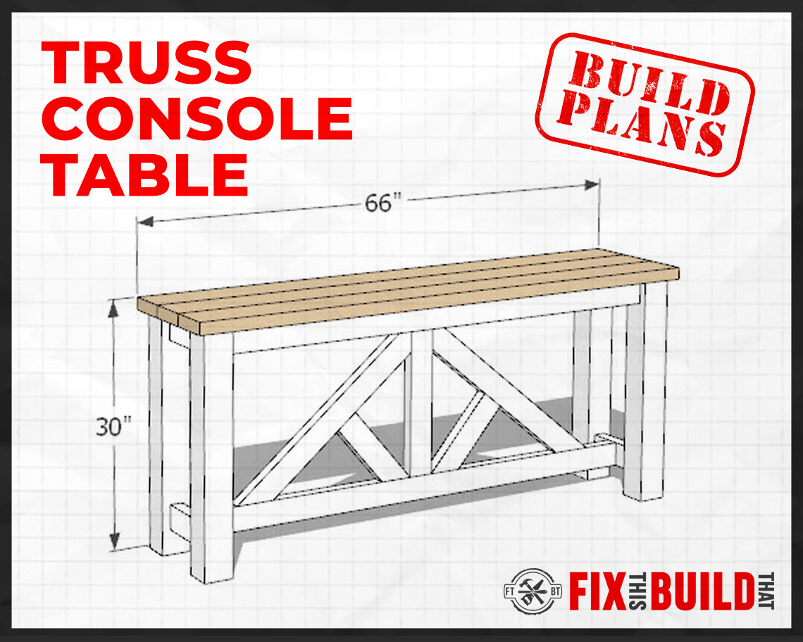 DIY Truss Sofa Table Plans - Etsy