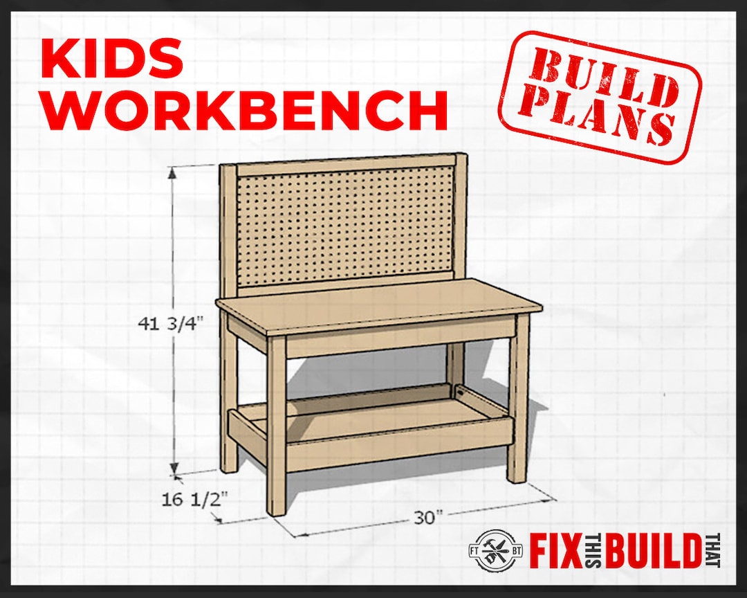 DIY Kid's Workbench Plans - Etsy