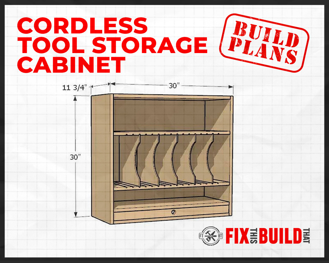 Ultimate Cordless Tool Storage Cabinet Plans - Etsy