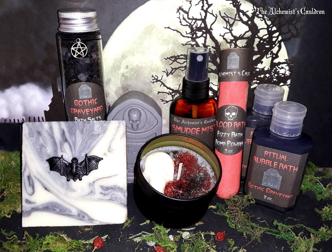 GOTHIC GRAVEYARD - Bath Magick Set, Witches Spa Kit, Bath & Body Gift ...