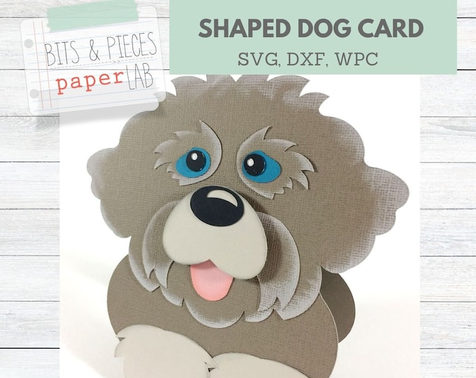 Shaped Dog Card SVG, Dog SVG for Dog Lovers - Etsy