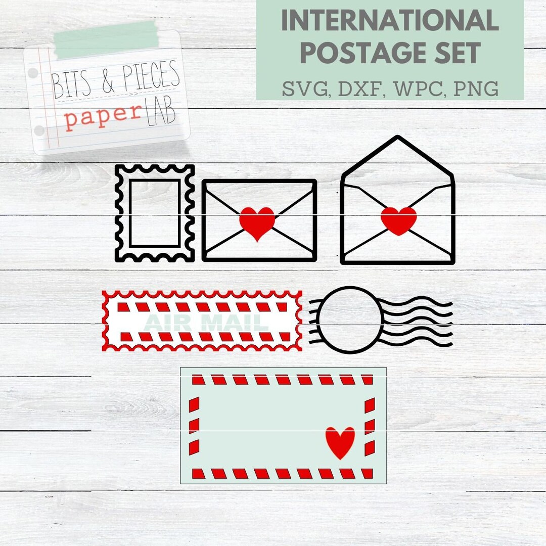 International Postage SVG Set : Postage Inspired Cut Files - Etsy