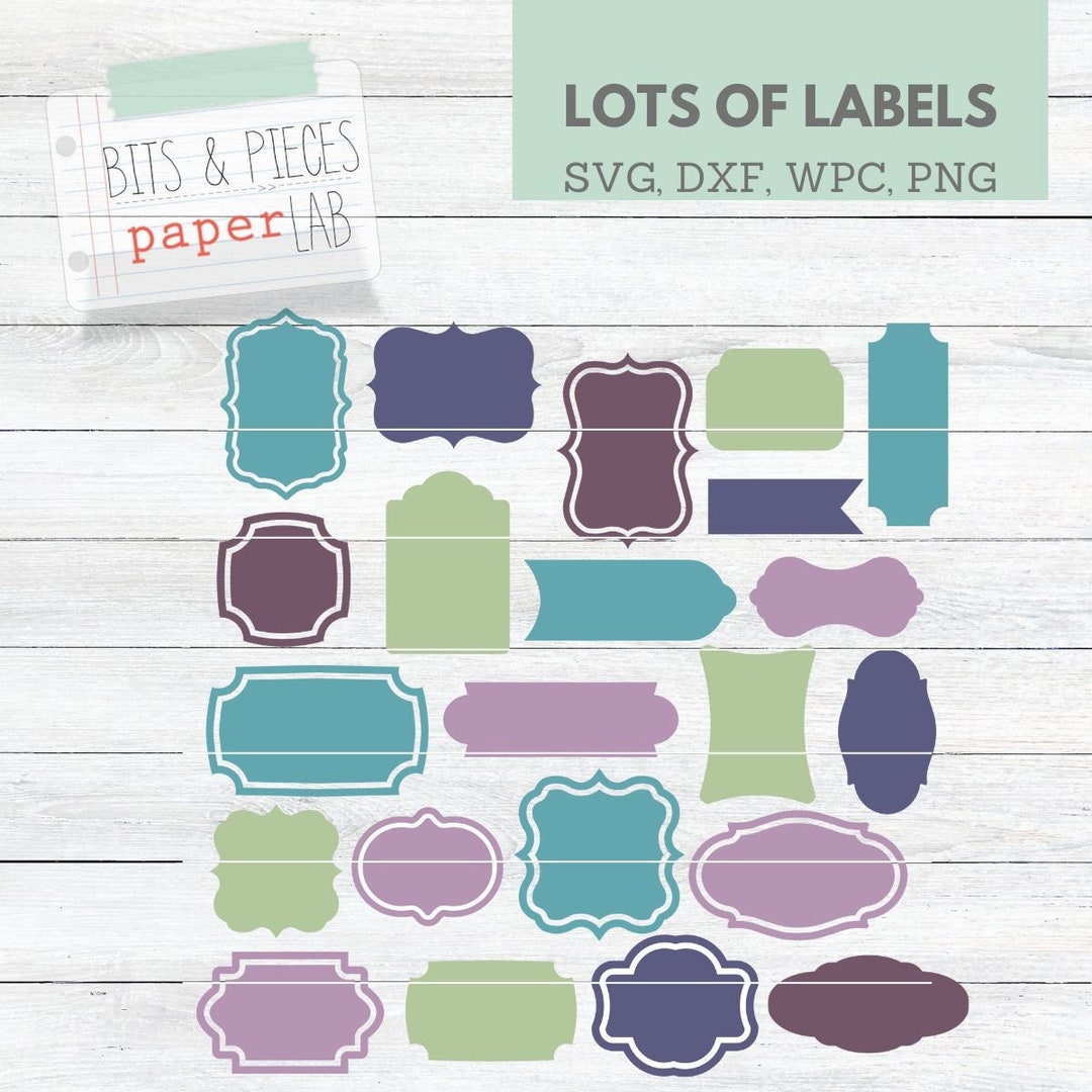 Lots of Labels Shaped Labels SVG Files - Etsy