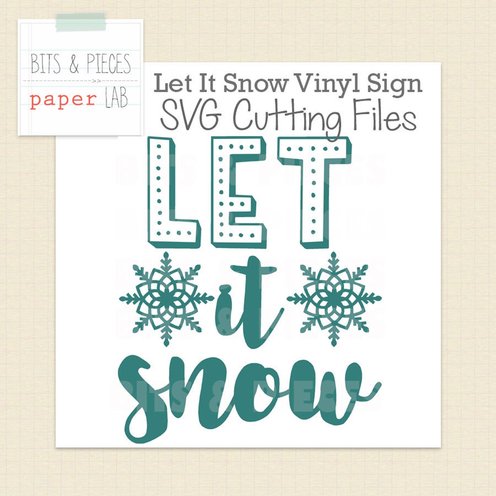 SVG Cutting File: Snow SVG Vinyl Sign SVG Winter Svg - Etsy