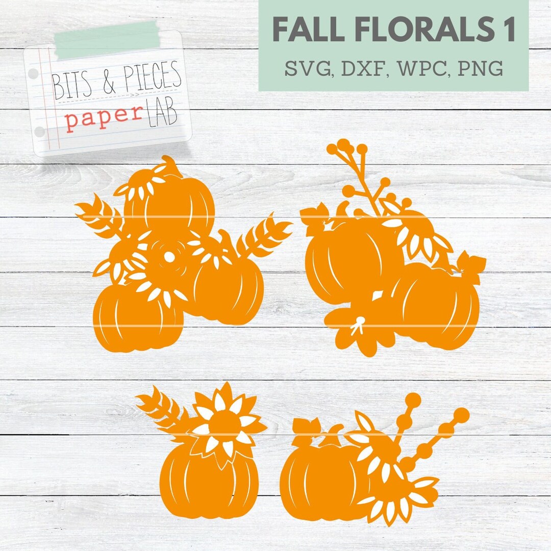 Fall Floral Bouquet SVG, Fall SVG, Pumpkin SVG, Autumn Svg - Etsy
