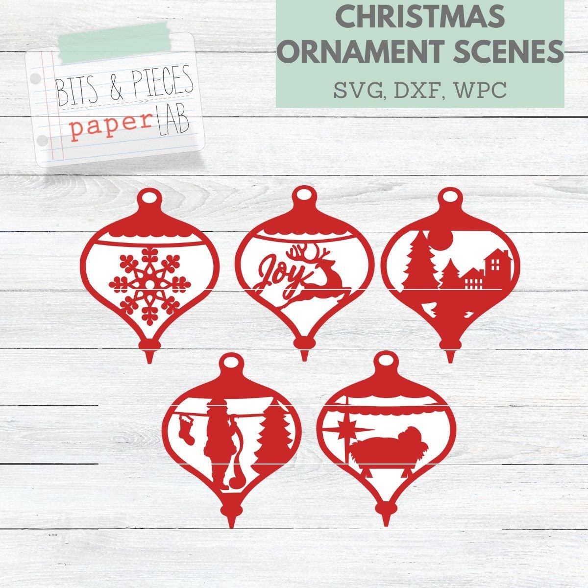 Christmas Ornament Scene SVG - Etsy