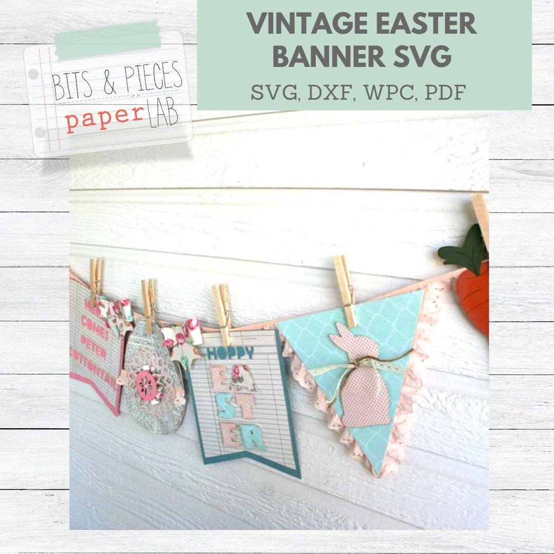 DIY Easter Banner SVG for Easter Decor | Cottontail Bunny SVG - Etsy