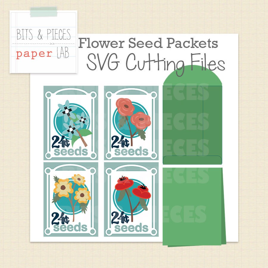 SVG Cutting Files: Flower Seed Packets Flower SVG Garden SVG | Etsy